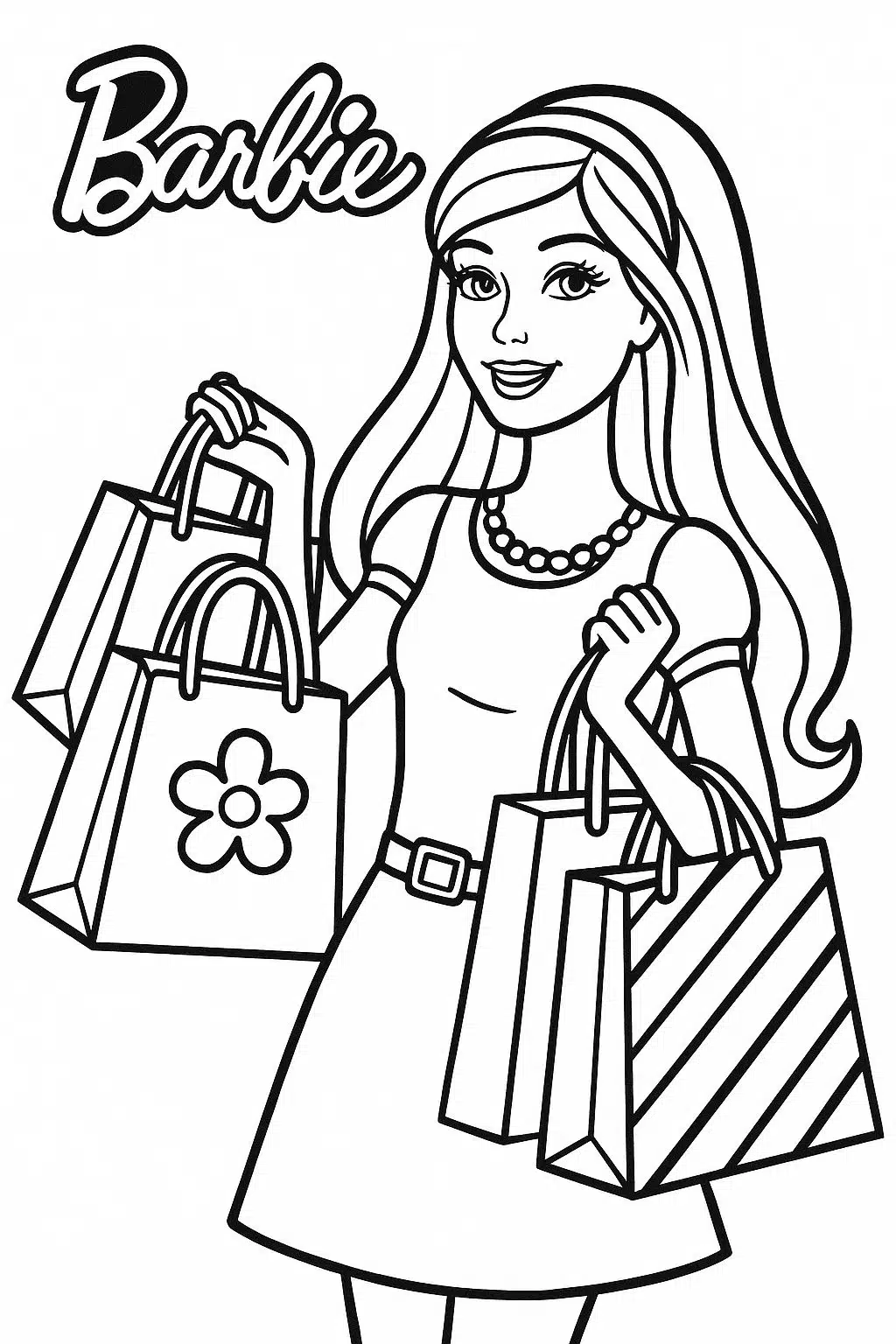 Barbie Shopping - Colouring Book for Children