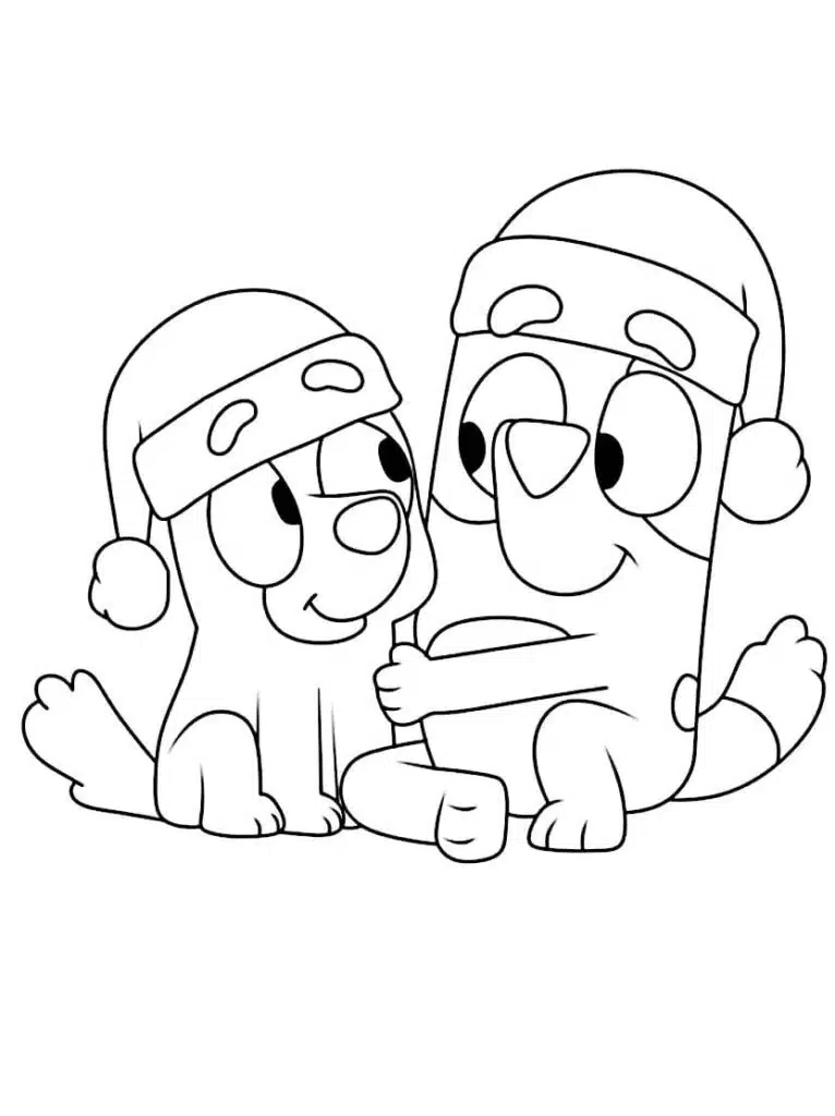 Bluey and Bingo Sitting - Colouring Book for Children