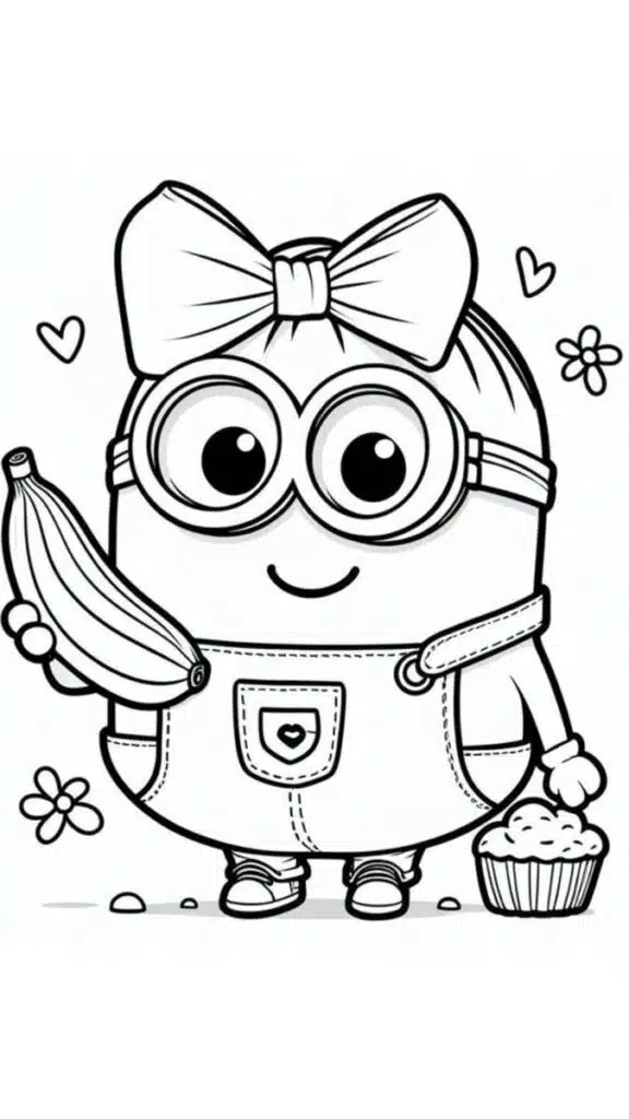 Mimon dengan muffin - Buku mewarnai untuk anak-anak