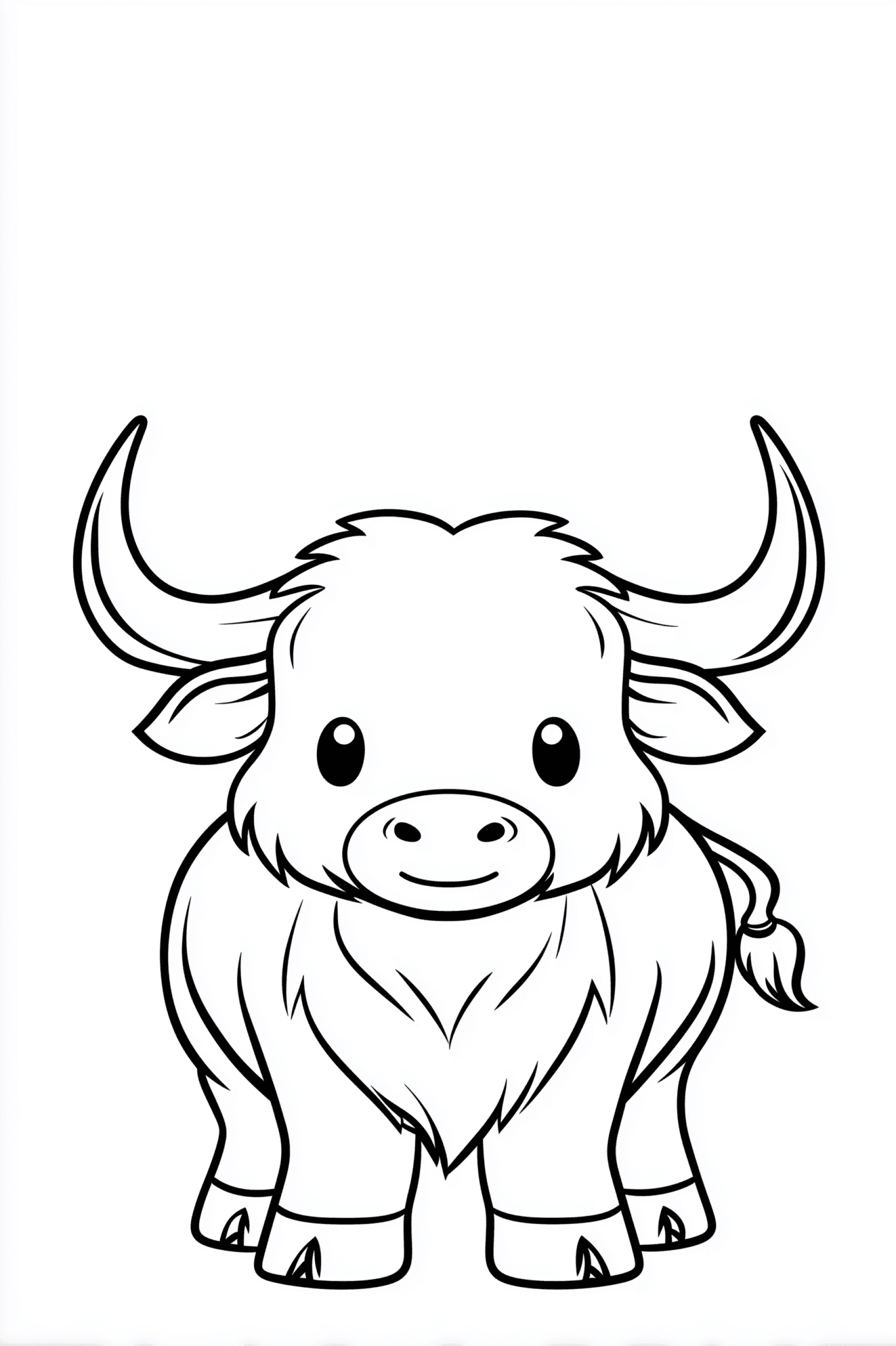 Bull colouring page - Colouring pages for children