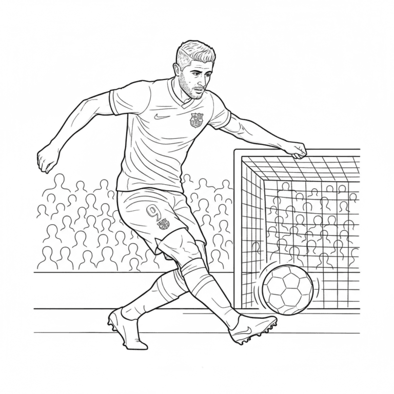 Footballer Robert Lewandowski - Colouring book for children